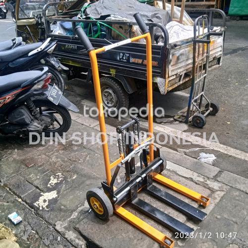 Jual hand stacker kapasitas 200kg / hand forklift alat angkut barang ...