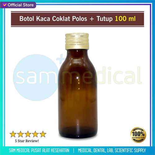 Jual Botol Kaca Coklat Polos + Tutup 100ml - Kota Bandung - SAM MEDICAL ...