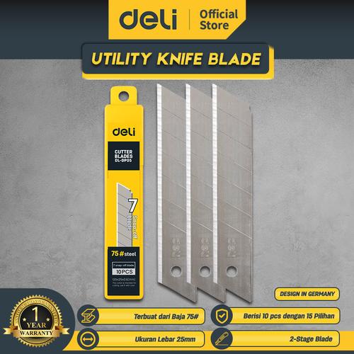 Promo Deli Cutter / Isi Ulang Cutter SK5 10pcs Tajam Dan Anti Karat DL ...