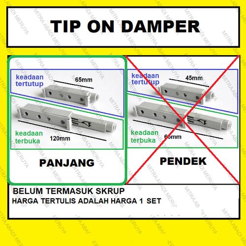 Jual Push To Open Tip On PANJANG Push Open 120mm Damper Pintu Lemari ...