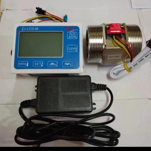 Jual Digital Flow Meter Control+Water Sensor Stainless Steel 3/4inch ...