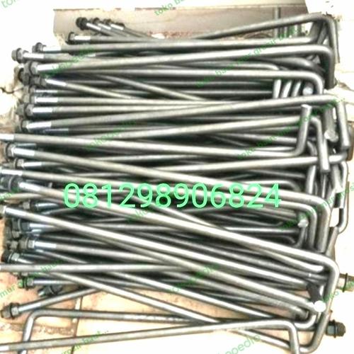 Jual baut angkur L Angkur Besi beton 7/8 × 60 / 22x60 Mur +ring - Kab ...