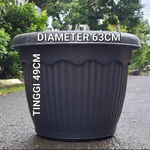 Jual POT BUNGA HITAM BESAR 75/POT TANAMAN HITAM BESAR DIAMETER 63 CM ...