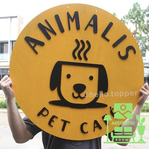 Jual Baru Logo Sign Kayu / Signage Kayu / Papan Logo Bazaar / Papan ...