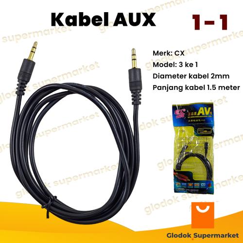 Jual Kabel AUX Audio 3.5mm 1 in 1 Colokan Music Mobil mini to mini CX ...