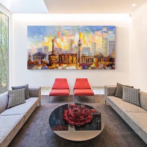 Jual lukisan gedung modern art hiasan dinding dekorasi ruangan rumah ...