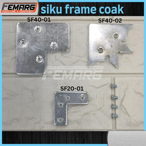 Jual SIKU FRAME OMEGA SIKU CONNECTOR ALUMINIUM FRAME 70X40MM AH 45 ...