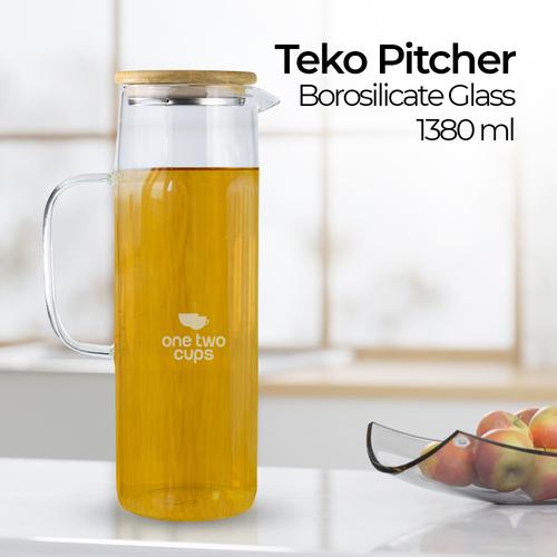 Jual teko pitcher kopi teh/minuman panas dingin borosilicate glass ...