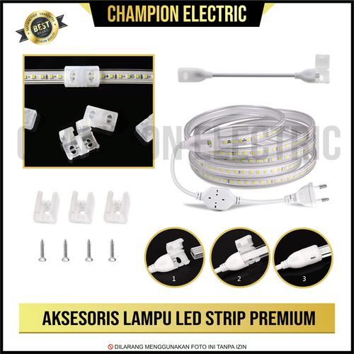 Jual Kabel Colokan Socket/Penyambung/Klem Braket LED Strip PREMIUM 220V ...
