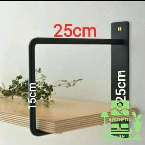 Jual Jual Bracket ambalan papan 25cm besi bracket rak dinding Limited ...