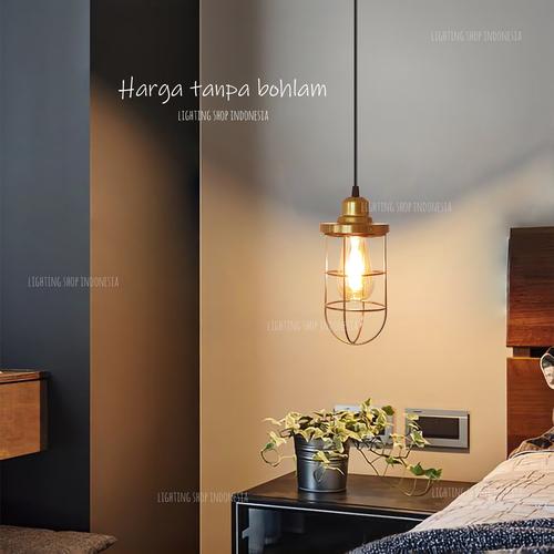 Jual Lampu gantung sarang gold minimalis hias industrial cafe meja ...