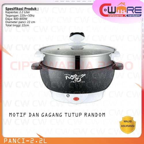 Jual Panci Listrik Serbaguna 2.2 Liter Buat Goreng Kulkus Masak Nasi ...