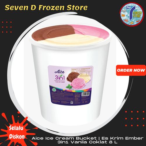 Jual Aice Ice Cream Bucket | Es Krim Ember 3in1 Vanilla Chocolate 8 L ...