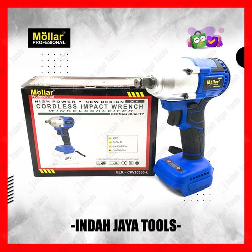 Jual MOLLAR CIW20350-U Cordless Impact Wrench 20V Mesin Buka Baut ...