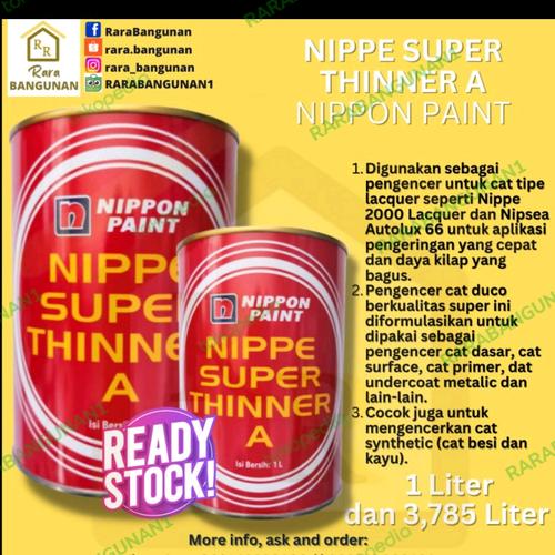Jual Nippe Super Thinner A by Nippon Paint 1 Liter dan 3,785 Liter Murce - 1 Liter - Kota ...