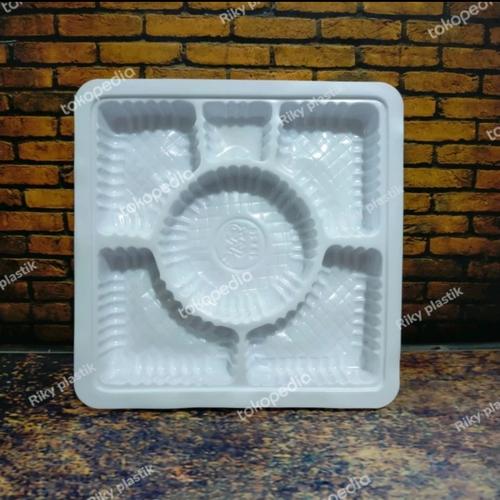 Jual mika putih susu sekat 6&7/ iner tray /daleman nasi box ukuran 18 ...