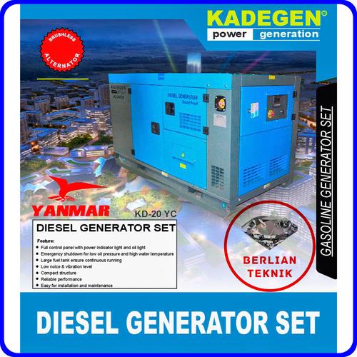 Jual Diesel Generator Silent Mesin Genset Kadegen + Yanmar 20 KVA 3 ...