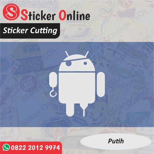 Jual Stiker Android Bajak Laut | Sticker Cutting Android HP Motor Mobil ...