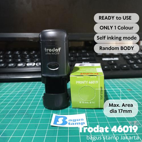 Jual Stempel Otomatis / Self Ink Trodat Bulat 46019 Custom Text 1,7 cm - dengan Tulisan, 1 Warna ...