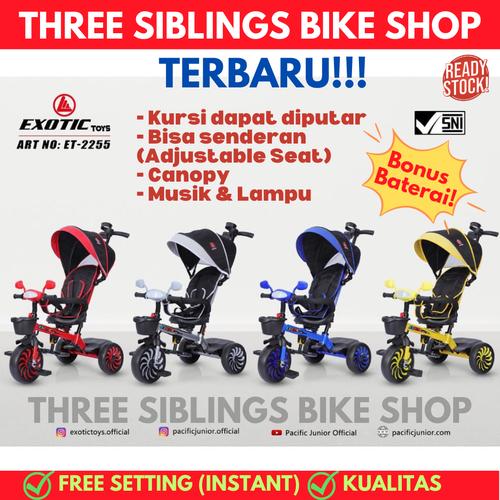 Jual SEPEDA RODA TIGA TRICYCLE EXOTIC ET-2255 KURSI PUTAR SENDERAN ...