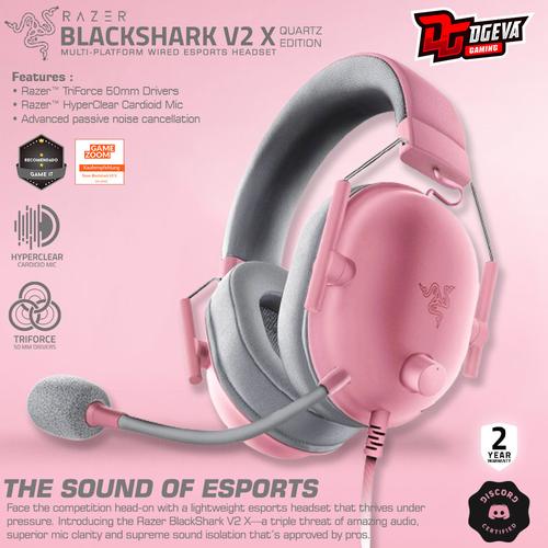 Jual Razer Blackshark V2 X Quartz Pink Edition Esports Gaming Headset ...