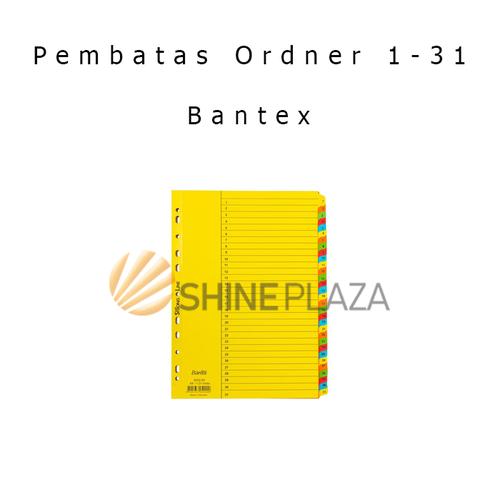 Jual Pembatas Ordner Bantex Angka 1-31 A4 6052 - Cardboard Index ...