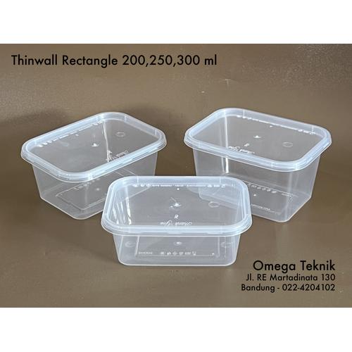 Jual Thinwall Rectangle 200,250,300 ml tempat kotak makan plastik murah - 200 ml - Kota Bandung ...