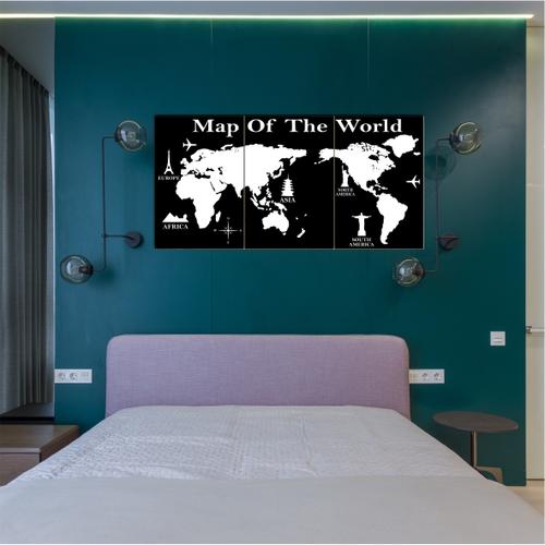 Jual hiasan dinding kayu World Map Peta Dunia dinding rumah ukuran ...