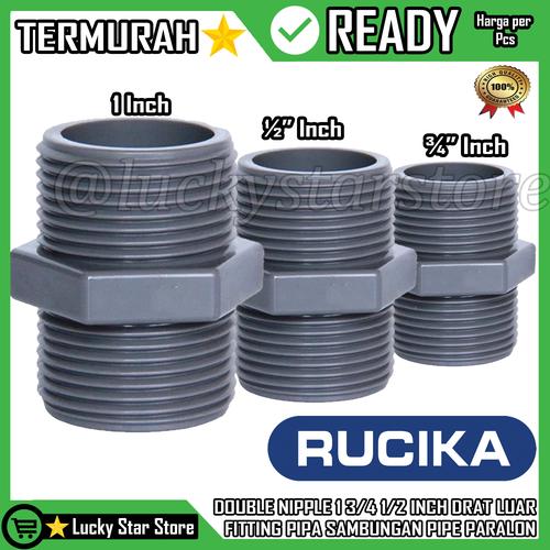 Jual DOUBLE NEPEL NAPPLE 1 1/3 1/2 IN KONEKTOR DRAT LUAR FITTING PIPA ...