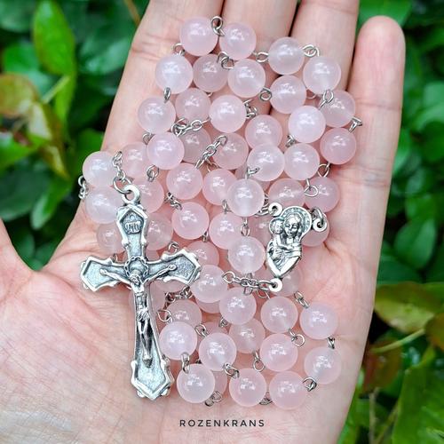 Jual ROSARIO MANIK BATU ALAM NATURAL ROSE QUARTZ 8MM - Kab. Sleman ...