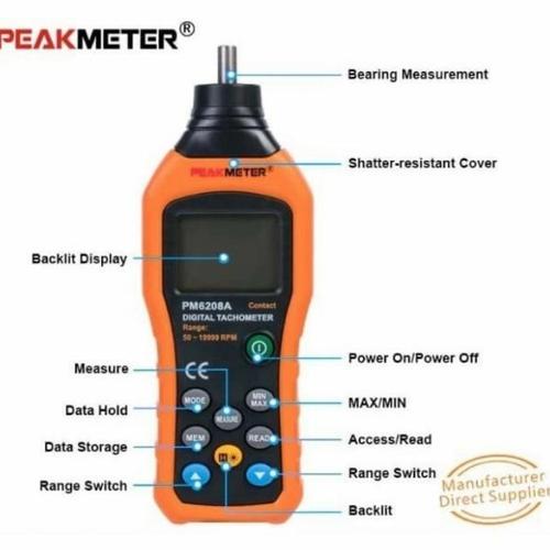 Jual PM-6208A Digital Tachometer Alat Ukur Putaran RPM - Jakarta ...
