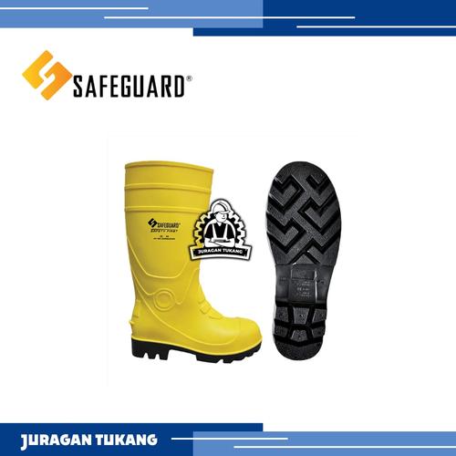Jual Sepatu Safety Boot Karet Ujung Besi SAFEGUARD Rubber Shoes AP ...