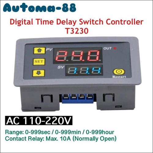 Jual Digital Time Delay Switch Ac 110V 220V Module Timer Relay Modul ...