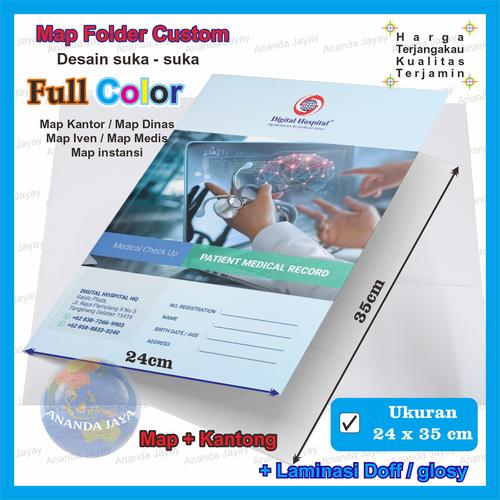 Jual Cetak Map custom Folder f4 Desain Sesuai instansi full color map ...