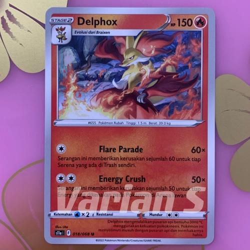 Jual Pokemon TCG Indonesia Delphox S11a 018 - Basic - Kab. Bekasi - Varian S | Tokopedia
