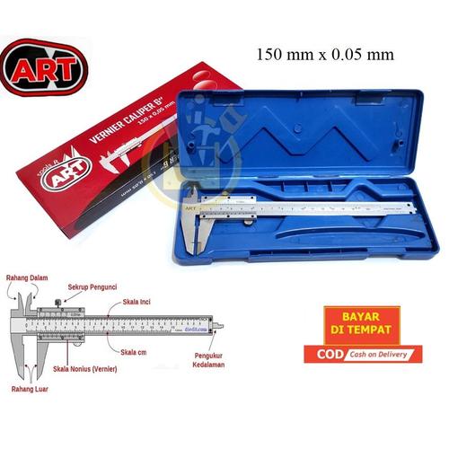 Jual ART Sigmat Besi 6 Inch 0.05 150 mm Jangka Sorong Vernier Caliper Besi - Kab. Bekasi ...