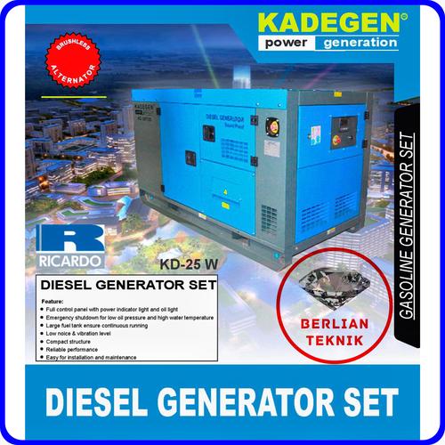 Jual Diesel Generator Silent Mesin Genset Kadegen KD 25 W / 25 KVA 3 ...