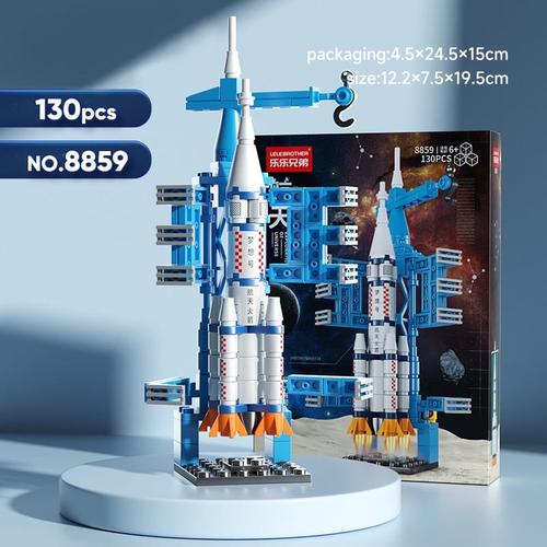 Jual Nano Brick Block Rocket Roket mainan pesawat edukasi anak - Biru ...