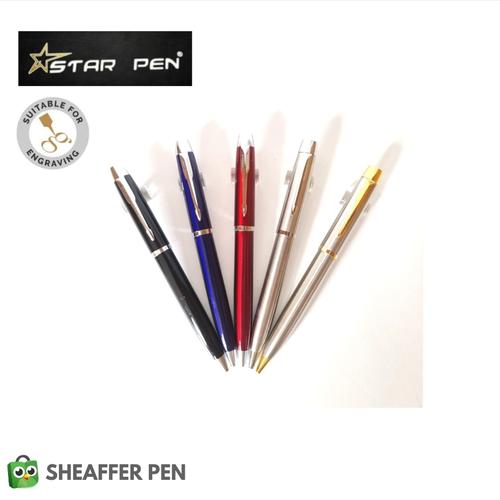 Jual Star Pen Superior Glossy Black Featuring Chrome Trim Ballpoint Pen ...