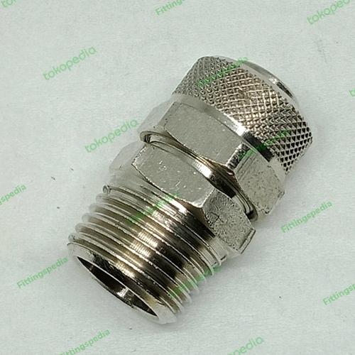 Jual Fitting Male Connector Model Festo OD 15mm X 1/2"BSP Brass Nickel ...