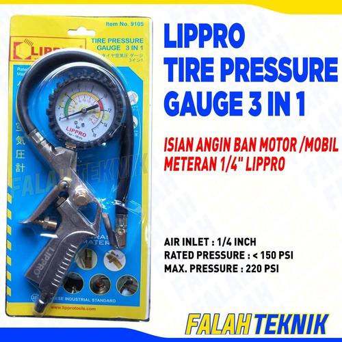 Jual Tire Inflator LIPPRO Pengisi dan Pengukur Angin Ban Mobil dan ...