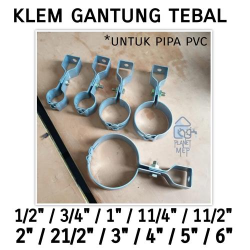 Jual klem gantung pipa 3/4 1 11/4 11/2 2.5 3 4 5 6 inch Hanger Clamp ...