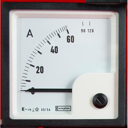 Jual AC Ampere Meter Analog CROMPTON via CT 5A 72x72MM - Jakarta Pusat ...