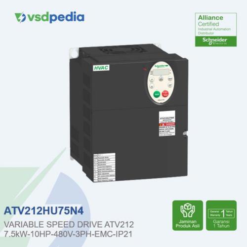 Promo SCHNEIDER ATV212 7.5kW 10HP 480V 3P EMC IP21 ATV212HU75N4 Cicil 0 ...
