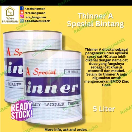 Jual Thinner A Lacquer Spesial Bintang Ukuran 5 Liter Murah Meriah - Kota Balikpapan ...