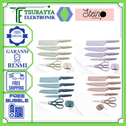 Promo STEIN SteinCookware Diamond Kitchen Knife Set Pisau 6 in 1 Pisau ...