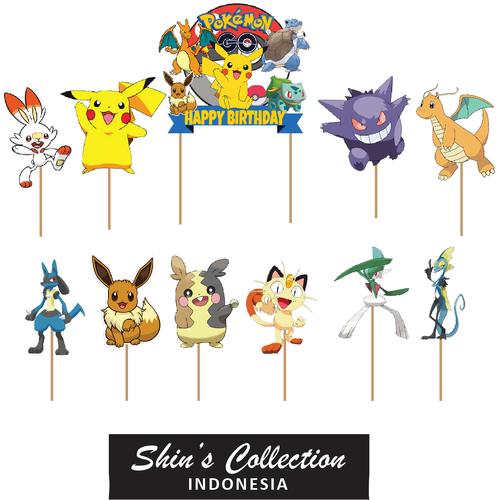 Jual Cake topper Pokemon NEW set isi 10 pcs - Kab. Banyumas - shin ...