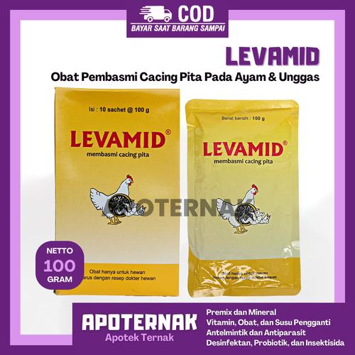 Jual LEVAMID 100 gram - Obat Cacing Pita Gilik Ayam Burung Unggas Hewan ...