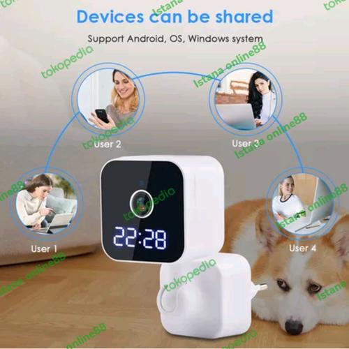 Jual CCTV Model Jam Digital IP Camera CCTV V380Pro Two-way Audio ...