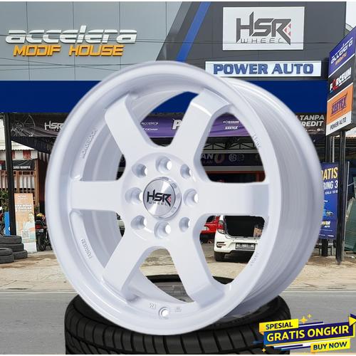 Jual velg te37 putih r15 hsr tokyo pcd 4x100/114,3 untuk mobil agya ...